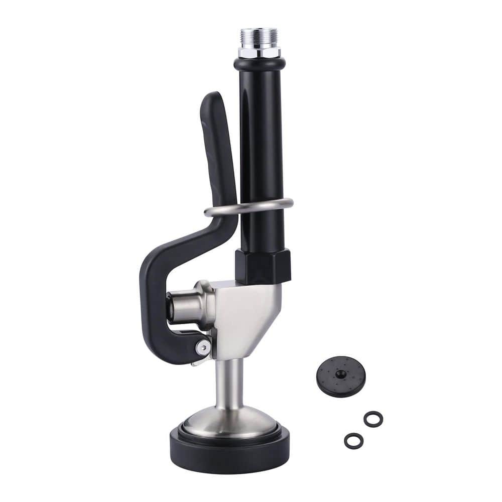 WOWOW 7/8-20UNEF Pre Rinse Sprayer with Black Handle Rubber Nozzles for ...