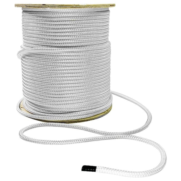 SGT KNOTS 1/2 in. x 400 ft. Double Braided Polyester Rope-White RH ...