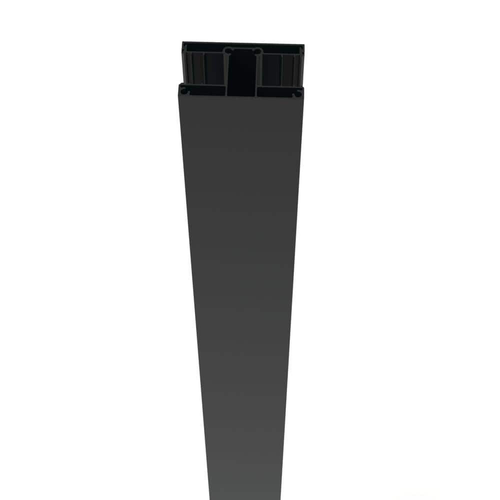 Barrette Outdoor Living 72 in. Matte Black Line Surface Mount Post ...