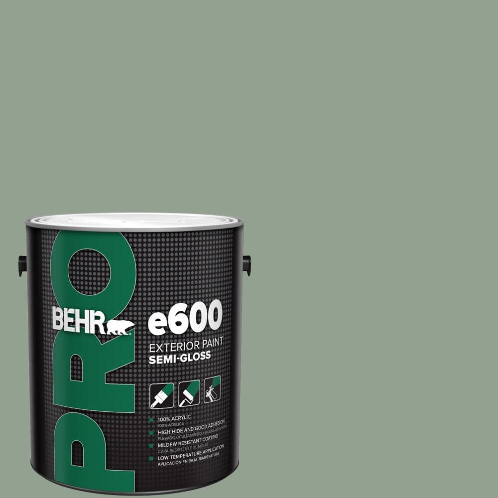 BEHR PRO 1 gal. #N400-4 Forest Path Semi-Gloss Exterior Paint PR67301 ...