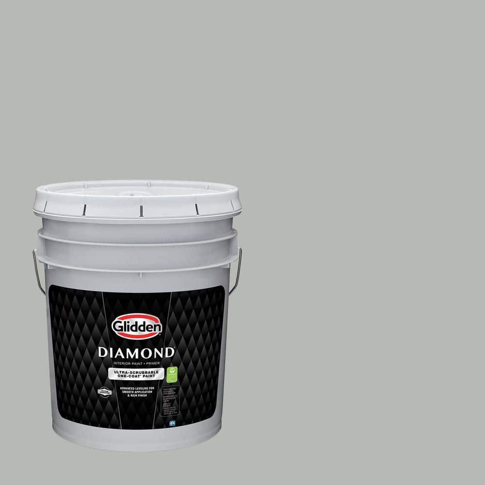 Glidden Diamond 5 gal. PPG1009-4 Gray Stone Ultra-Flat Interior Paint ...