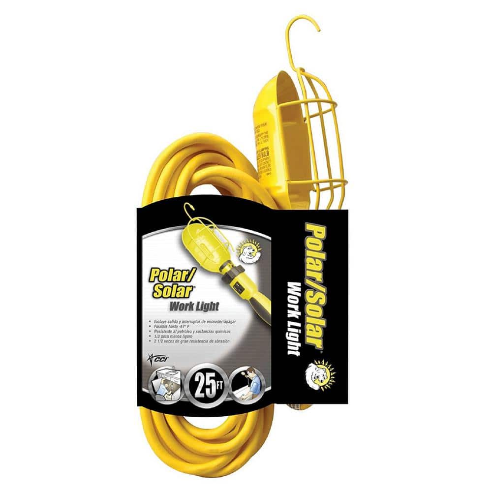 Yellow Jacket 100-Watt 25 ft. 14/3 SJEOW Incandescent Guarded Portable ...