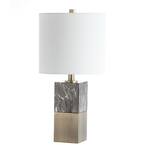 Safavieh Brett 20 in. Brown Marble Table Lamp with White Shade-TBL4132A ...