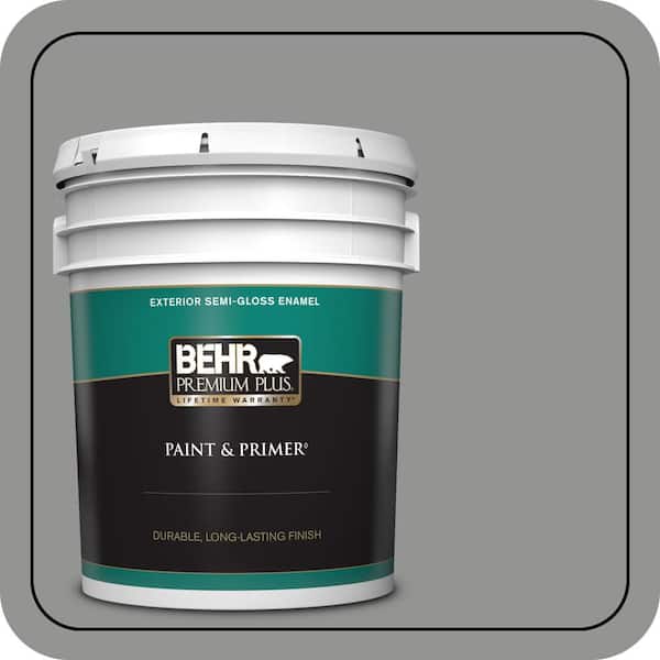 BEHR PREMIUM PLUS 5 gal. #780F-5 Anonymous Semi-Gloss Enamel Exterior ...