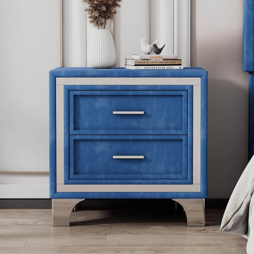 Navy bedside cabinet store