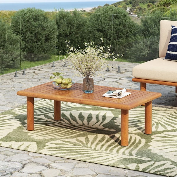 CHRISTOPHER KNIGHT HOME Gabriel Teak Finish Rectangle Solid Wood Patio ...