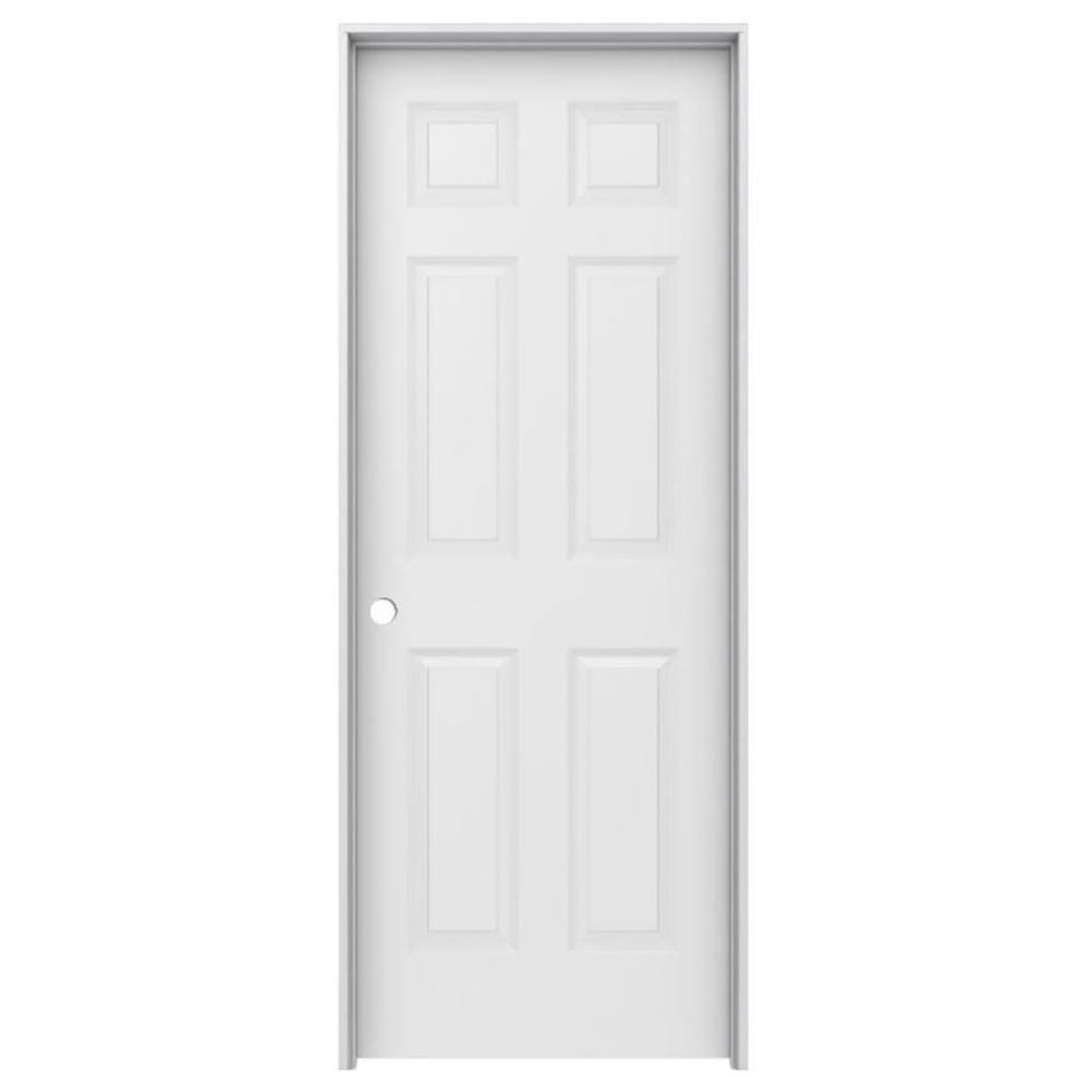 Builders Choice 28 in. x 80 in. Right-Handed Colonist Primed Textured ...