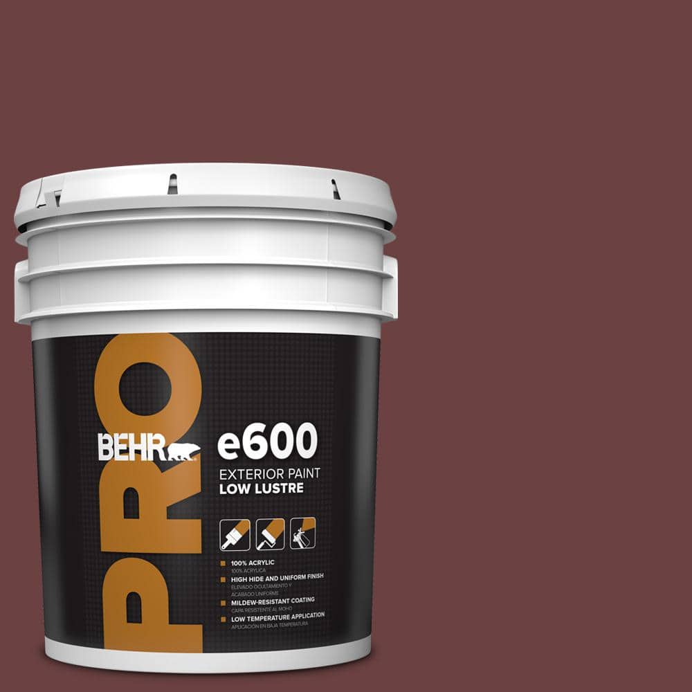 BEHR PRO 5 gal. #BIC-50 Deep Claret Low Luster Exterior Paint PR62305 ...