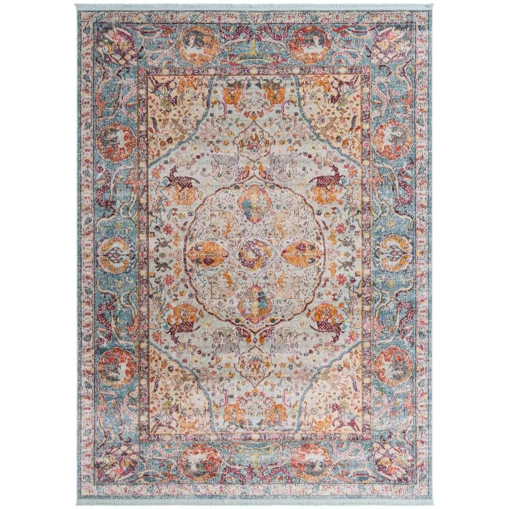 Unique Loom Baracoa Rumba Light Blue 8' 0 x 11' 0 Area Rug 3184268 ...