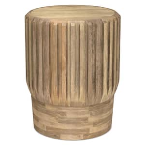 Simpli Home Robbie Solid Mango Wood 16 in. Wide Round Contemporary ...