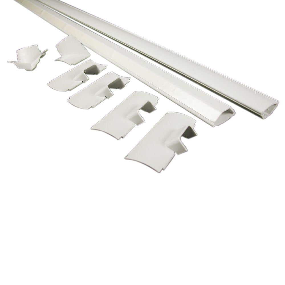 Legrand Wiremold CornerMate Cord Cover 8 ft. Kit, Corner Cord Hider for ...