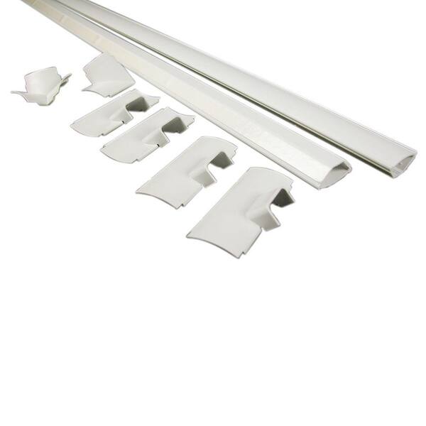 Legrand Wiremold CornerMate Cord Cover 8 ft. Kit, Corner Cord Hider for ...