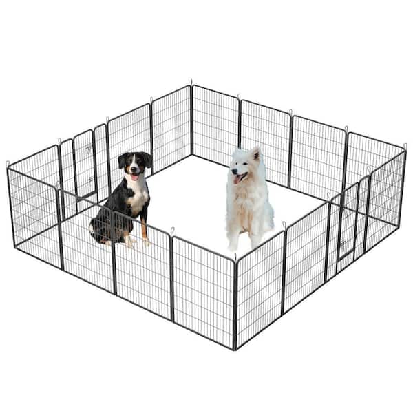 Miscool 40 in.H x32 in. W Foldable Heavy-Duty Metal Exercise Pens ...