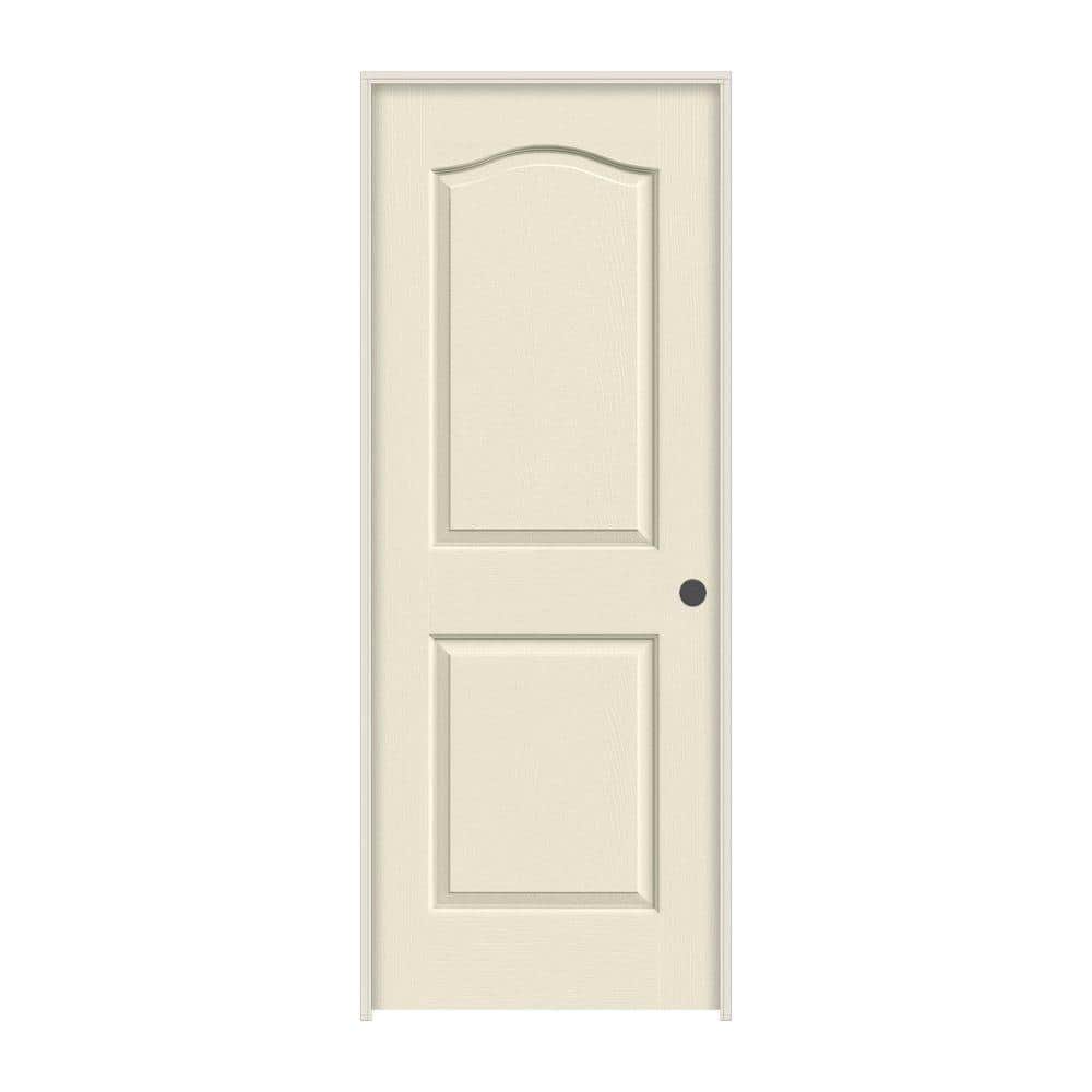 JELD-WEN 32 in. x 80 in. Camden Primed Left-Hand Textured Solid Core ...