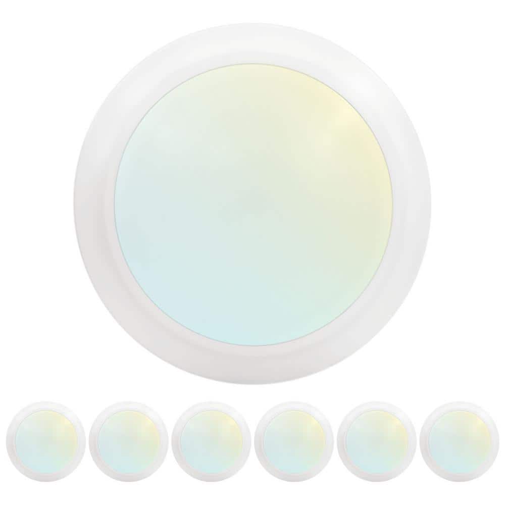 LUXRITE 6 in. LED Disk Lights, Dimmable Flush Mount, 5CCT 2700K - 5000K ...