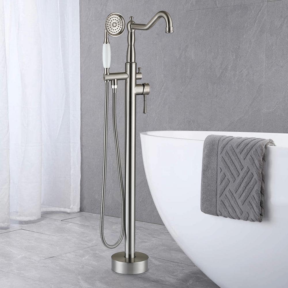 Maincraft Single-Handle Classical Freestanding Tub Faucet with Hand ...