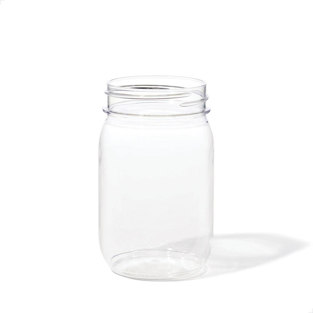 TOSSWARE Unbreakable 16 oz. Plastic Mason Jars (Set of 24)-TP16MS124C ...