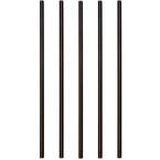 Pegatha 32 in. x 3/4 in. Black Aluminum Round Deck Railing Baluster (5 ...