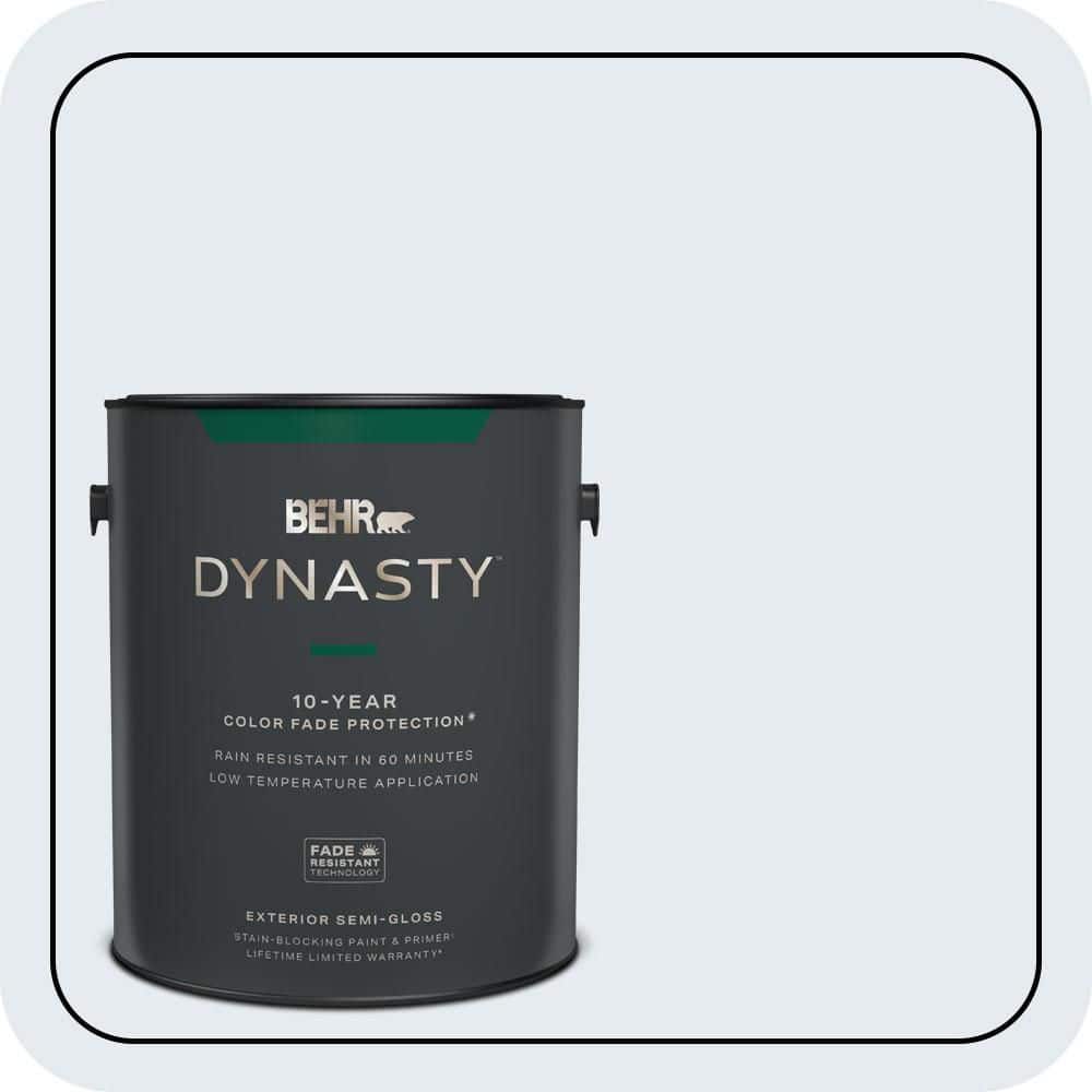 BEHR DYNASTY 1 gal. #PPL-35 Blizzard Semi-Gloss Exterior Stain-Blocking ...