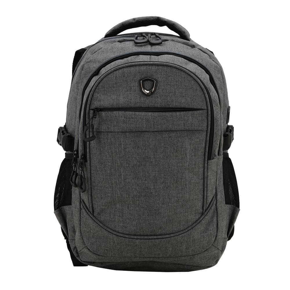 Traveler's Choice Tech Travel 19 in. Brush Grey Luggage Backpack with ...