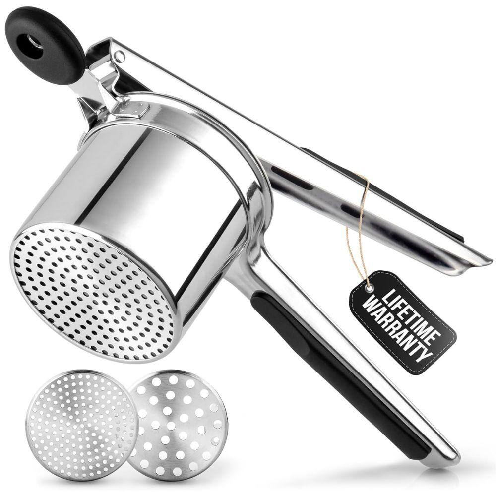 Zulay Kitchen Premium Large 15oz Potato Ricer with 2 Interchangeable ...