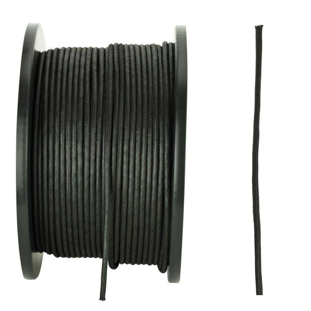 Everbilt 1/8 in. x 500 ft. Black Paracord 52970 - The Home Depot