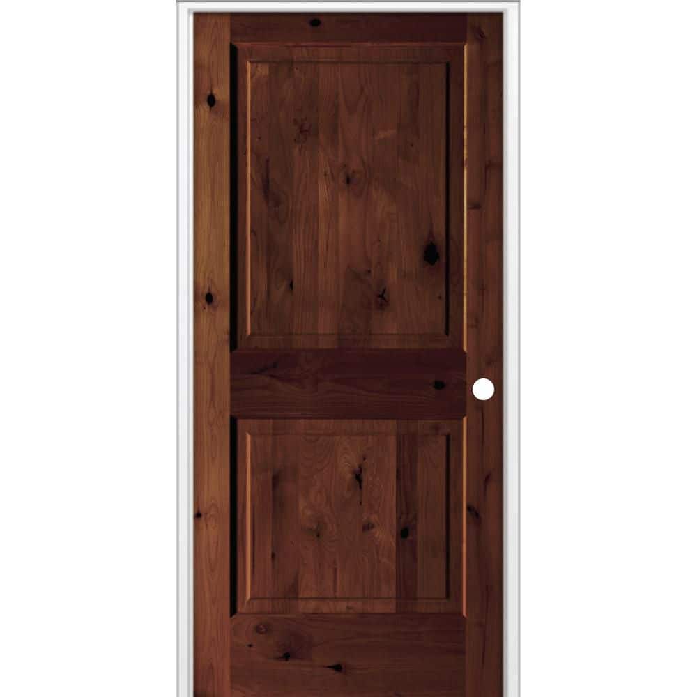 Reviews for Krosswood Doors 36 in. x 80 in. Rustic Knotty Alder 2 Panel ...
