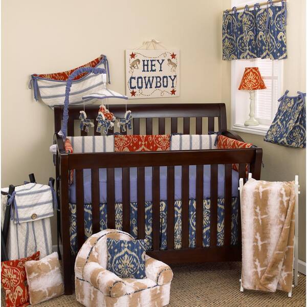 Cotton Tale Designs Sidekick Cowboy 4-Piece Cotton Blend Crib Bedding ...