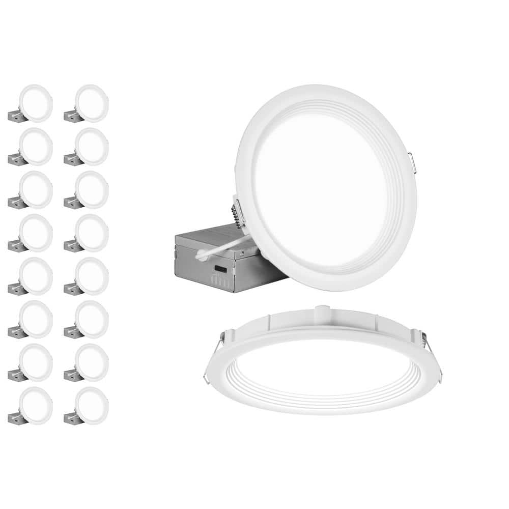 NICOR REL-R Round Regressed 6 in. White Selectable IC-Rated Integrated ...