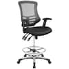 MODWAY Calibrate Mesh Drafting Chair in Black EEI-3043-BLK - The Home Depot