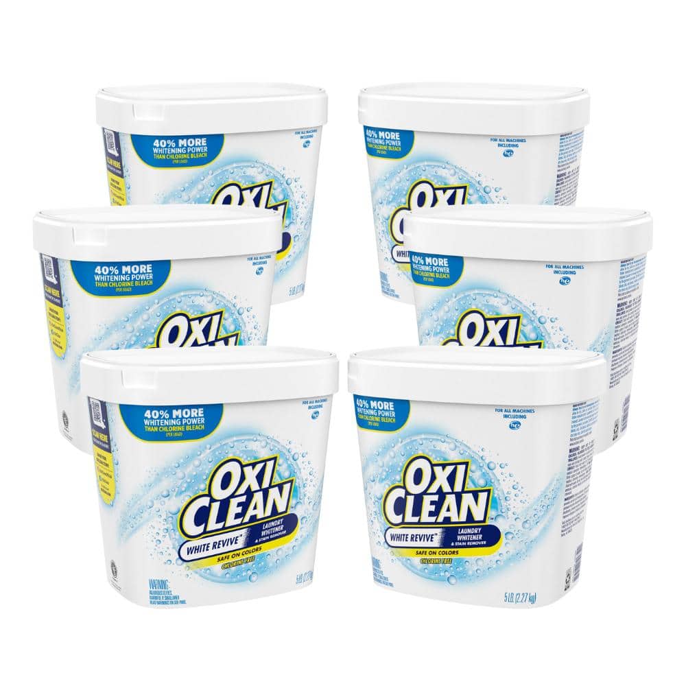 OxiClean White Revive Powder Fabric Stain Remover,5 lbs., 6-Pack 51652 ...