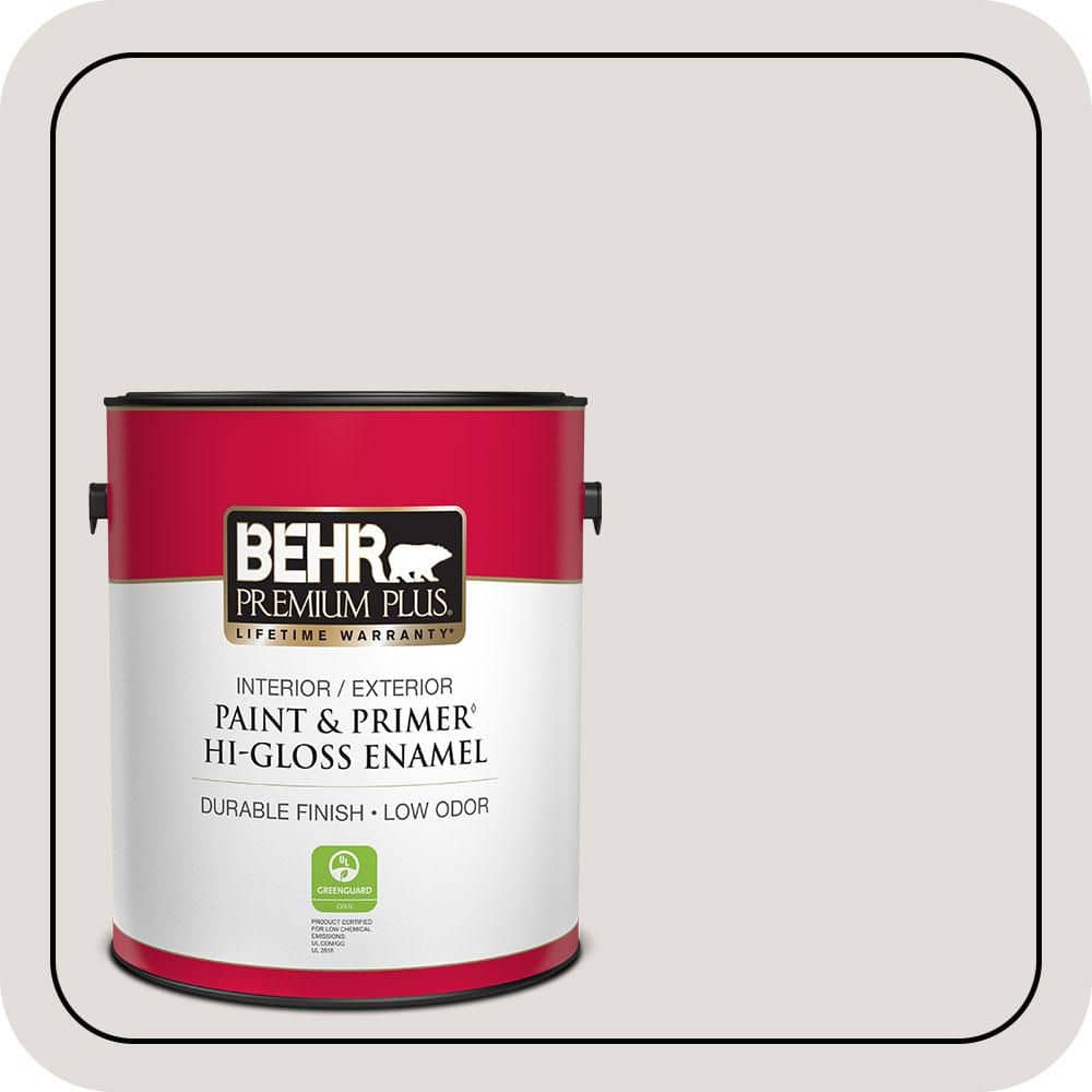BEHR PREMIUM PLUS 1 gal. #BWC-21 Poetic Light Hi-Gloss Enamel Interior ...