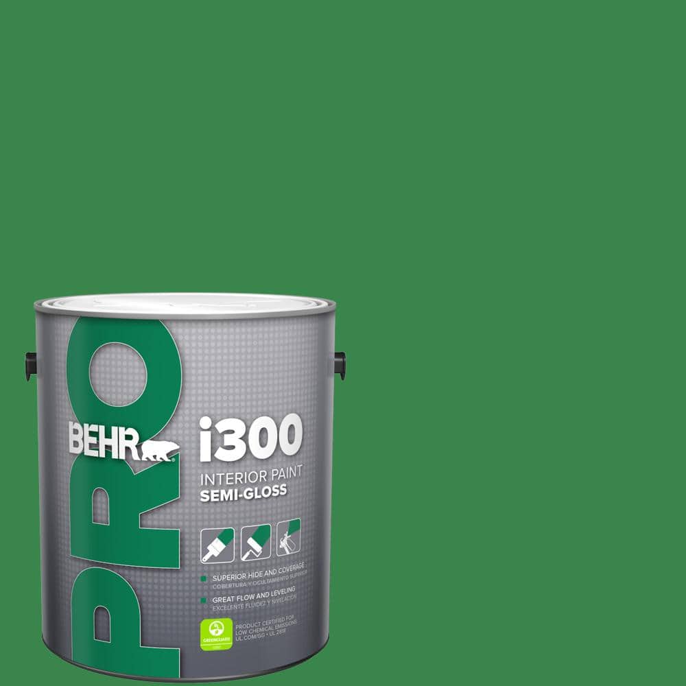 BEHR PRO 1 gal. #450B-7 Green Grass Semi-Gloss Interior Paint PR37301 ...