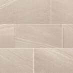 TrafficMaster Alverstone Ivory 12 in. x 24 in. Porcelain Floor and Wall ...