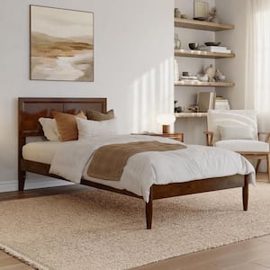 AFI Ellarie Light Toffee Natural Bronze Wood Frame Twin Platform Bed ...