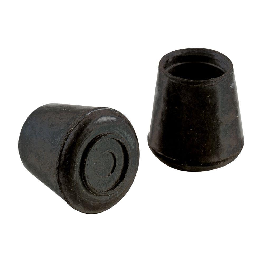 Shepherd 1 in. Black Rubber Leg Caps for Table, Chair, and Furniture ...