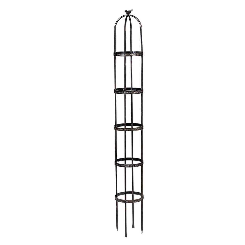 7 ft. Garden Metal Garden Obelisk Trellis PUSDSBUI - The Home Depot