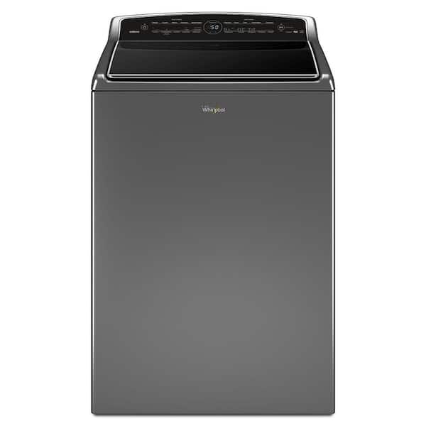 Whirlpool 5.3 cu. ft. High-Efficiency Smart Chrome Shadow Top Load ...