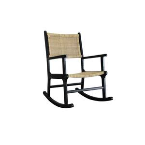 Coaster Black Wooden Slat Back Rocking Chair 609456 - The Home Depot