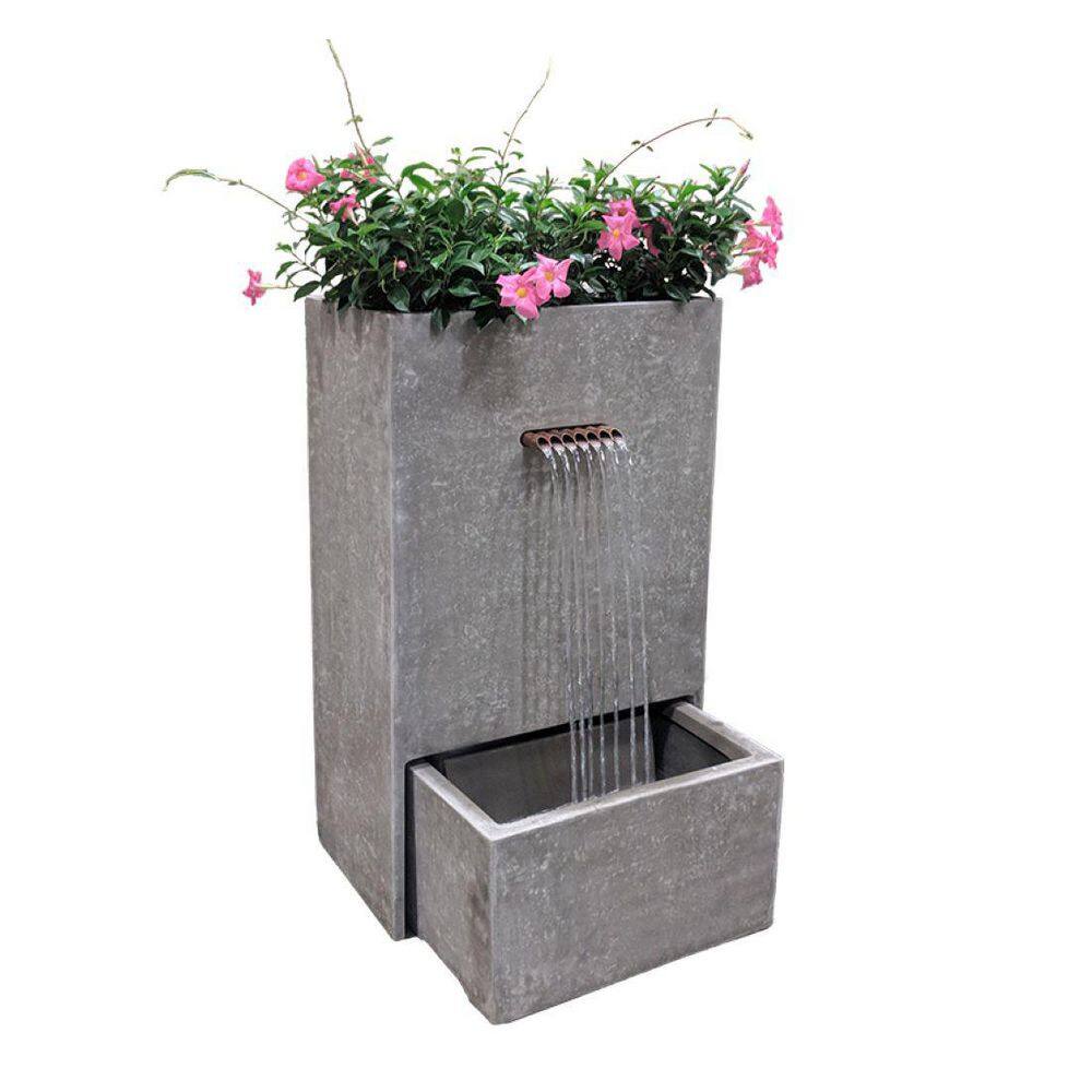 CHG CLASSIC HOME & GARDEN Saverne Waterfall Fountain Zinc 11017-ZI ...