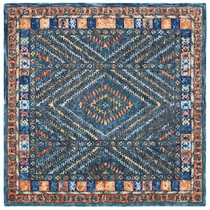 SAFAVIEH Aspen Rust/Green 8 ft. x 10 ft. Border Diamond Area Rug ...
