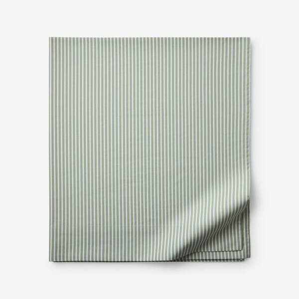 The Company Store Company Cotton Tira Stripe Percale Green Twin/Twin XL ...