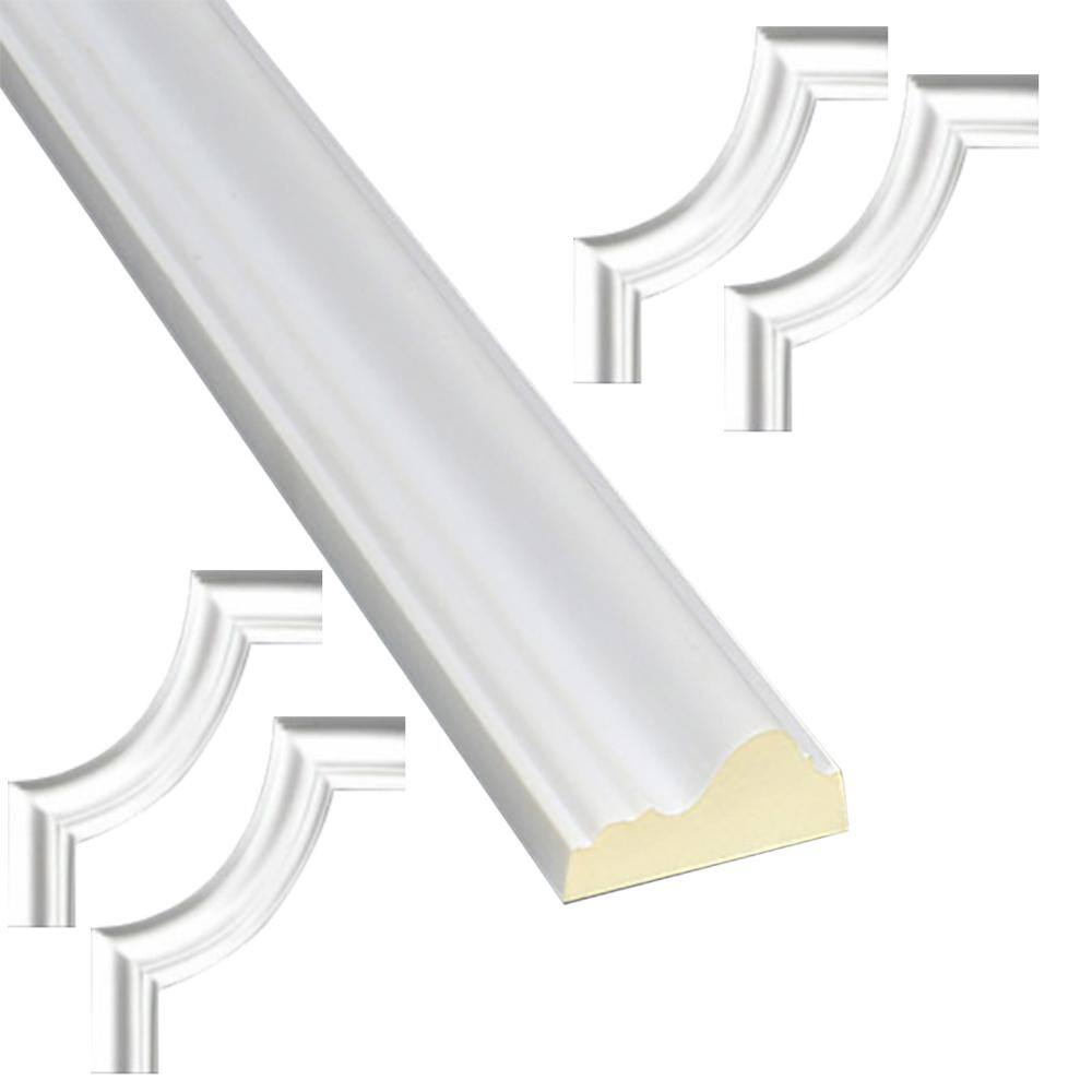 Wellco 1.65 in. x 4/5 in. x 96 in. Polyurethane Classic Wainscot Wall ...