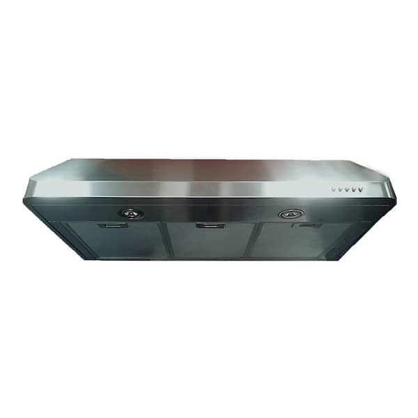 Verona 36 in. Undercabinet Wall Mount Range Hood with 600-CFM, 4-Fan ...
