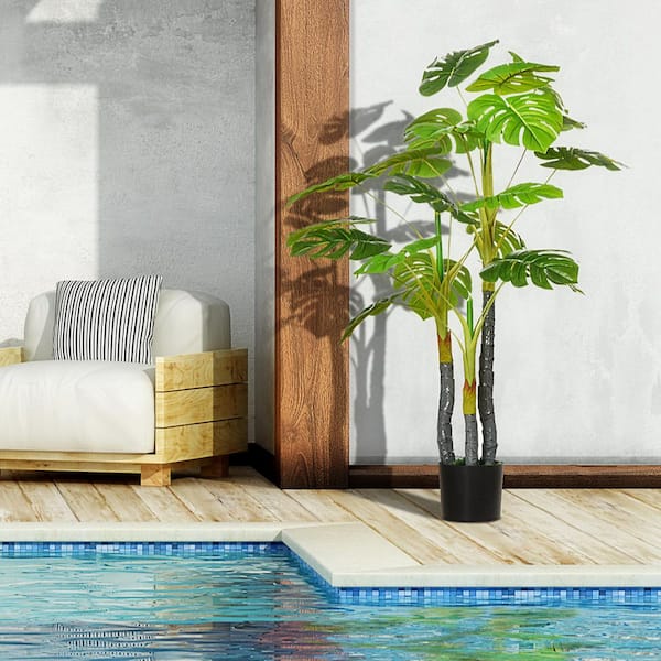 4 ft. Artificial Monstera Tree in Pot LYL-W2225P217283 - The Home Depot