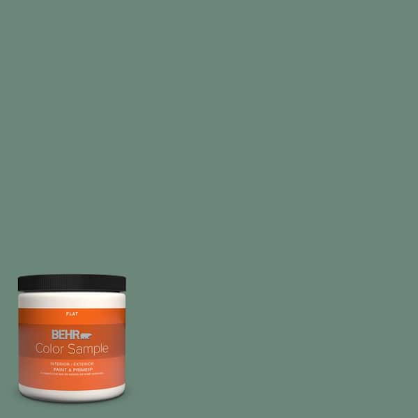 BEHR PREMIUM PLUS 8 oz. #S420-5 Sycamore Grove Flat Interior/Exterior ...