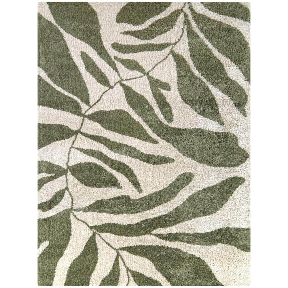BALTA Misan Green 5 ft. x 7 ft. Abstract Area Rug 3122606 - The Home Depot