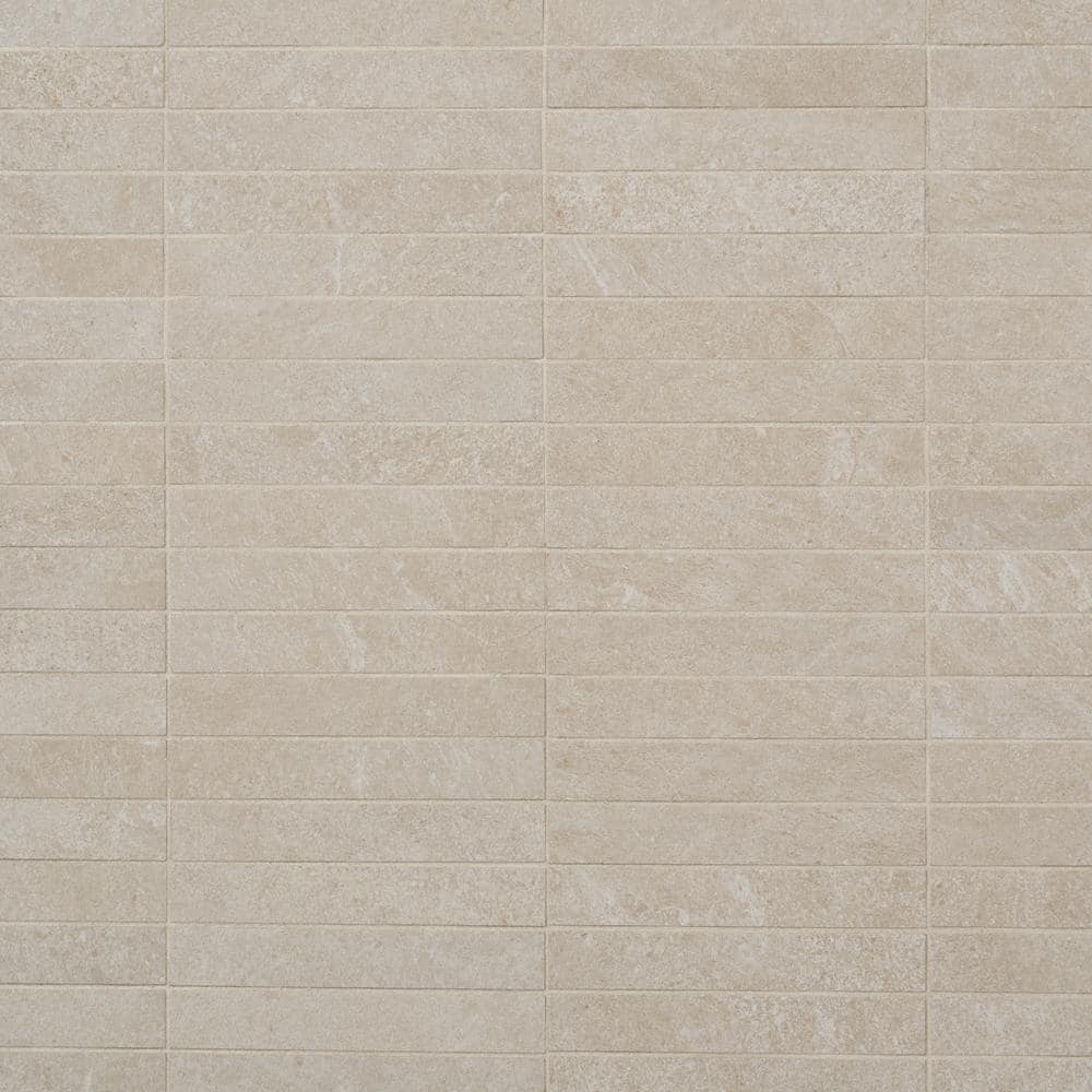 Ivy Hill Tile Monolith Crema Beige 11.81 in. x 11.81 in. Stacked Matte ...