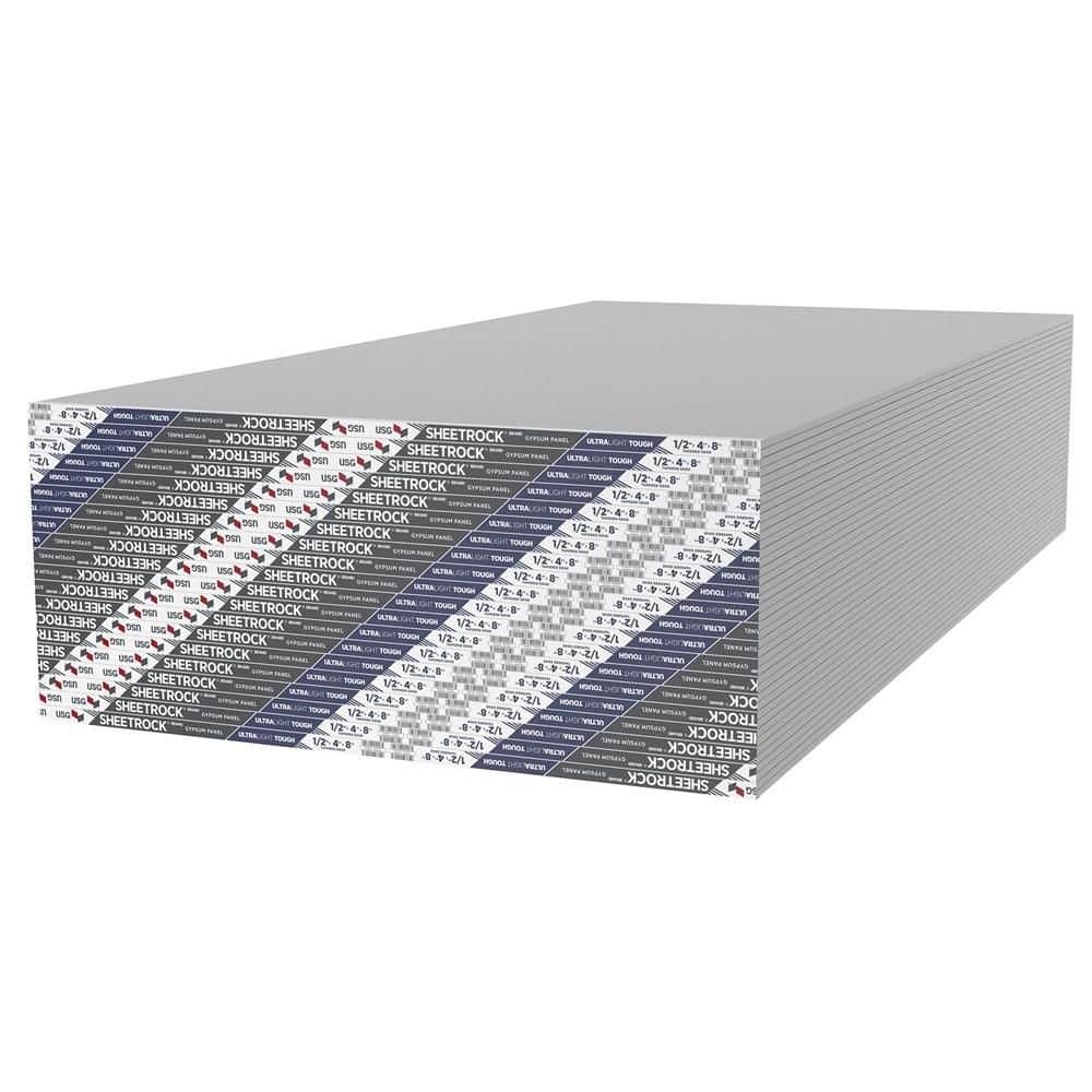 USG Sheetrock Brand 1/2 in. x 4 ft. x 8 ft. UltraLight Tough Drywall ...