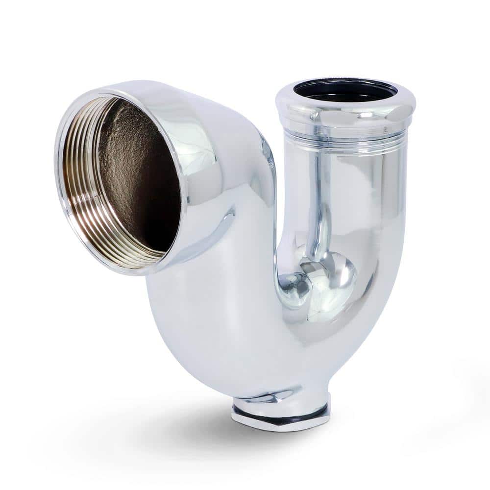 PLUMBFLEX 2 in. x 1-1/2 in. NY Regular Trap with Drain Plug for Tubular ...